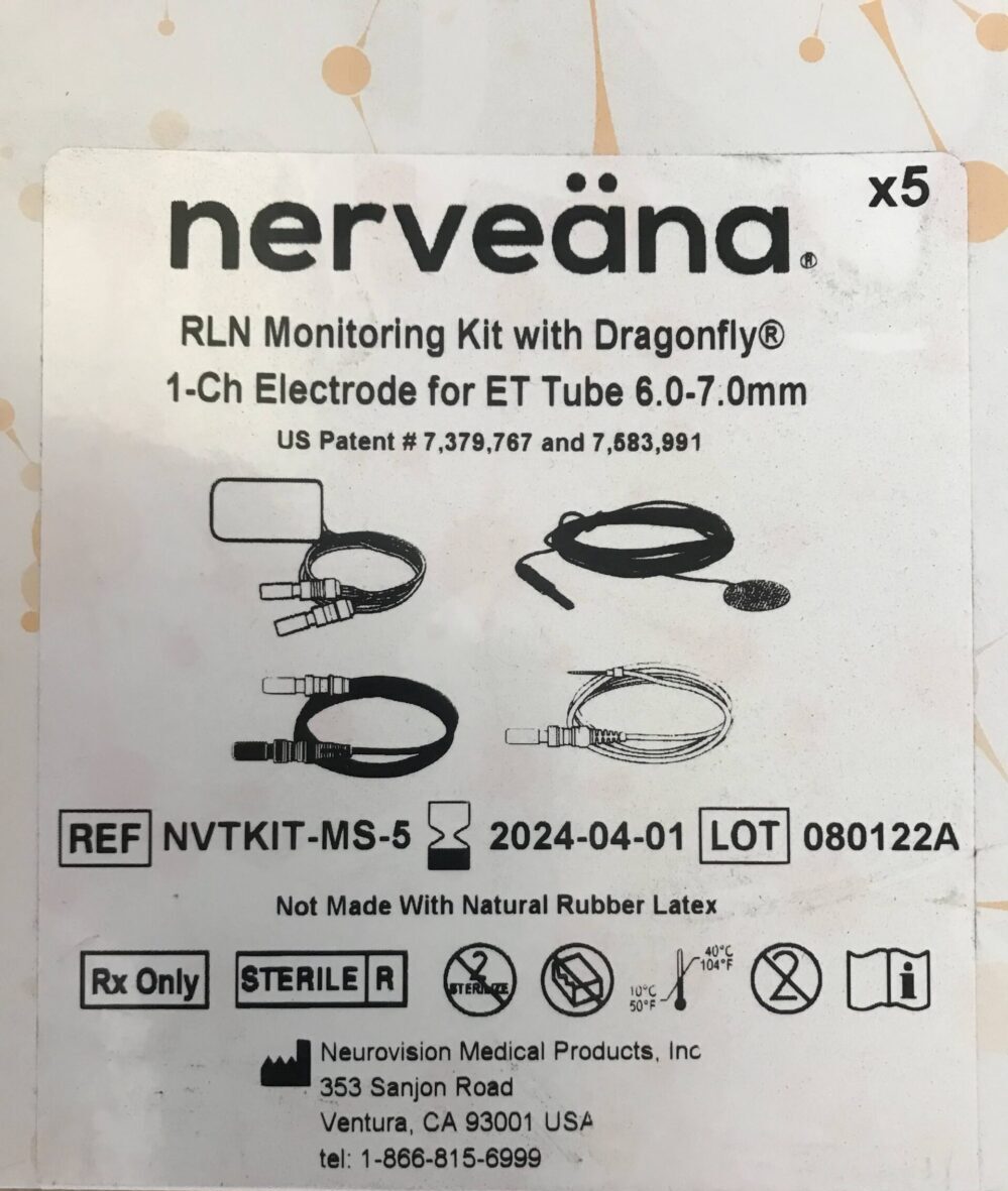 NEUROVISION NVTKIT-MS-5 Nerveana RLN Monitoring Kit w/ Dragonfly 6-7mm ...