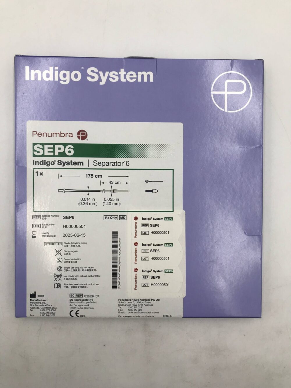 Penumbra SEP6 Indigo System Separator 6 175cm - GB TECH USA