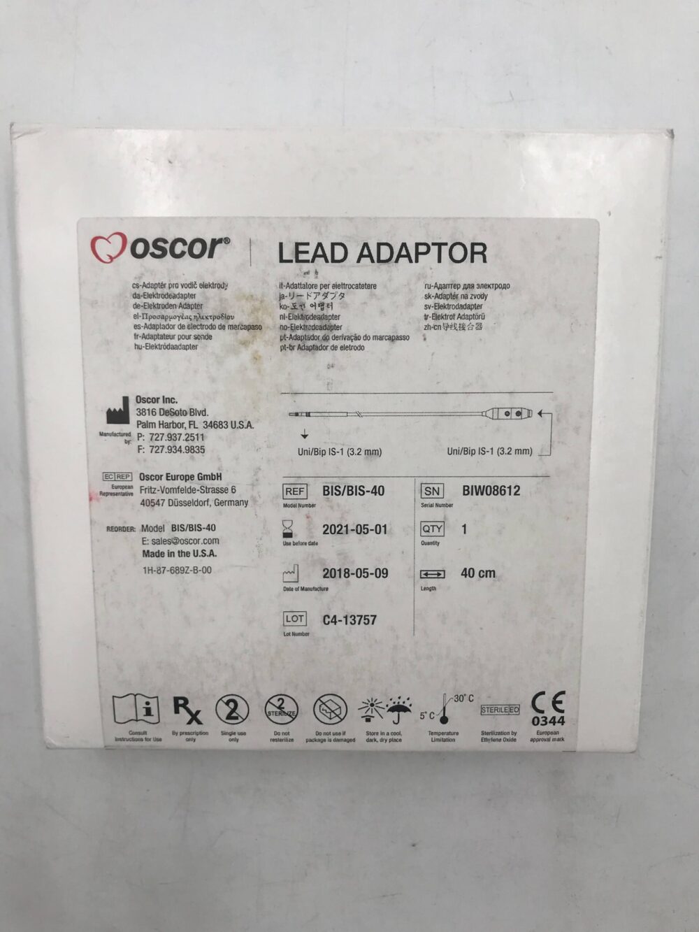 Oscor BIS/BIS-40 Lead Adaptor 40cm (X) - GB TECH USA