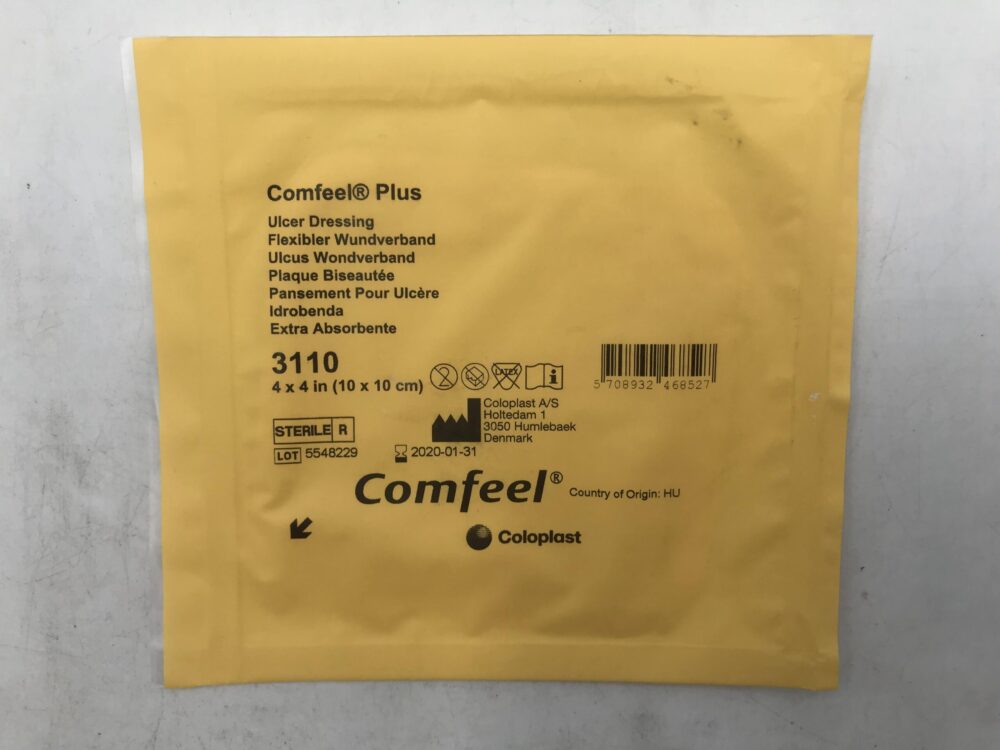 Coloplast 3110 Comfeel Plus Ulcer Dressing 4in x 4in (X) - GB TECH USA