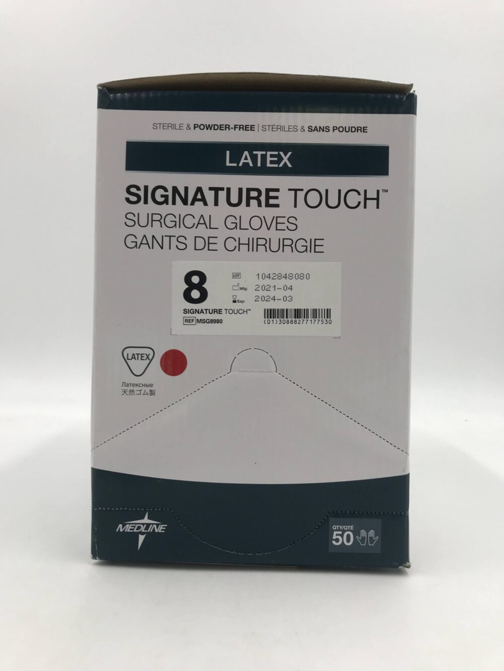 MedLine MSG8980 Signature Touch Surgical Gloves Size 8 (50/Back) (X ...
