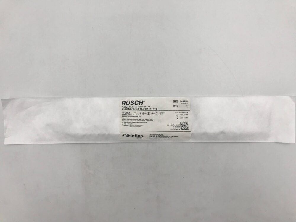 Teleflex 346108 Rusch Philips Catheter Follower 8Fr #1-56 Male Thread ...