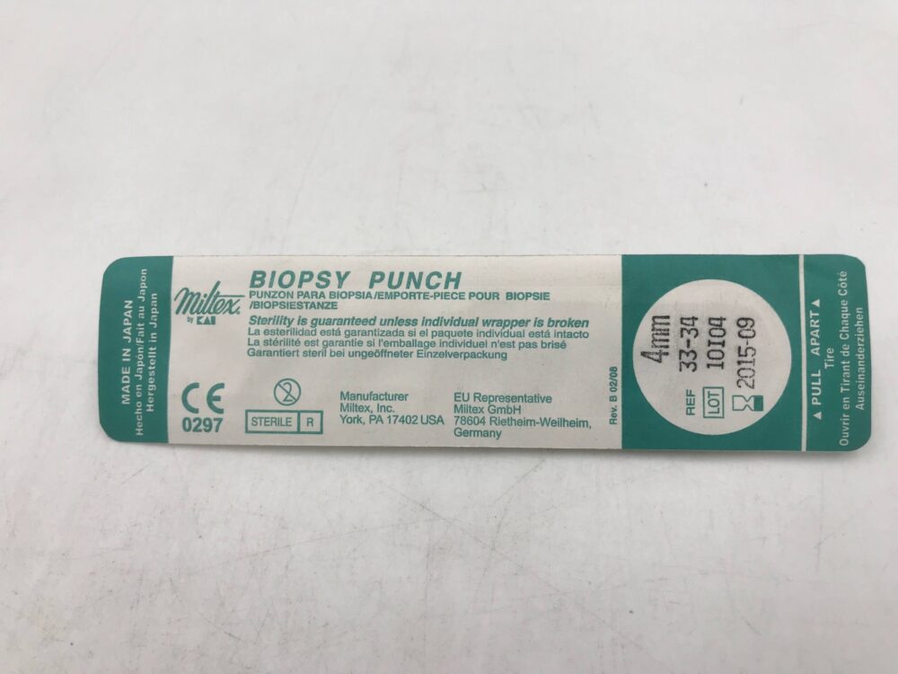 Miltex 33-34 Biopsy Punch 4mm (X) - GB TECH USA
