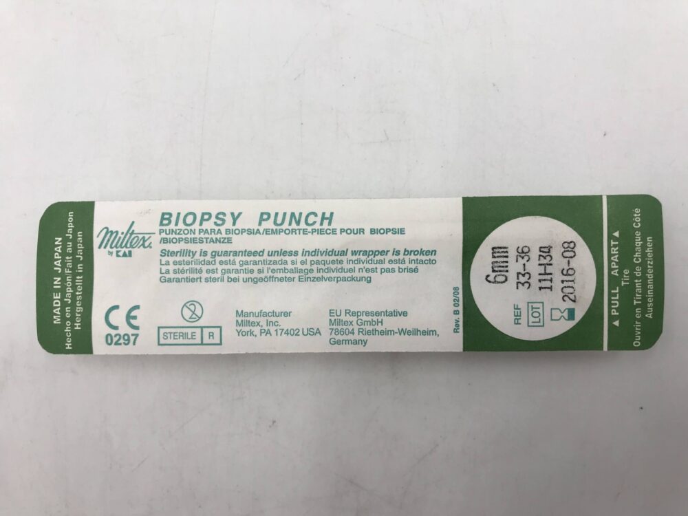 Miltex 33-36 Biopsy Punch 6mm (X) - GB TECH USA