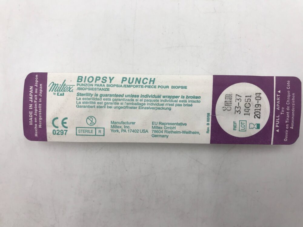 Miltex 33-37 Biopsy Punch 8mm (X) - GB TECH USA