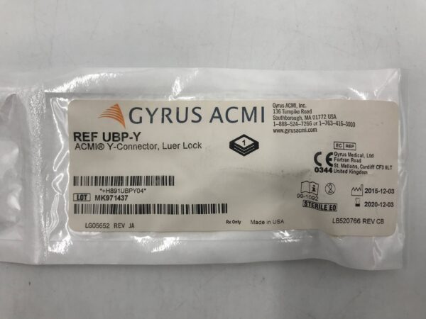 Gyrus UBP-Y Acmi Y-Connector Luer Lock (X) – GB TECH USA