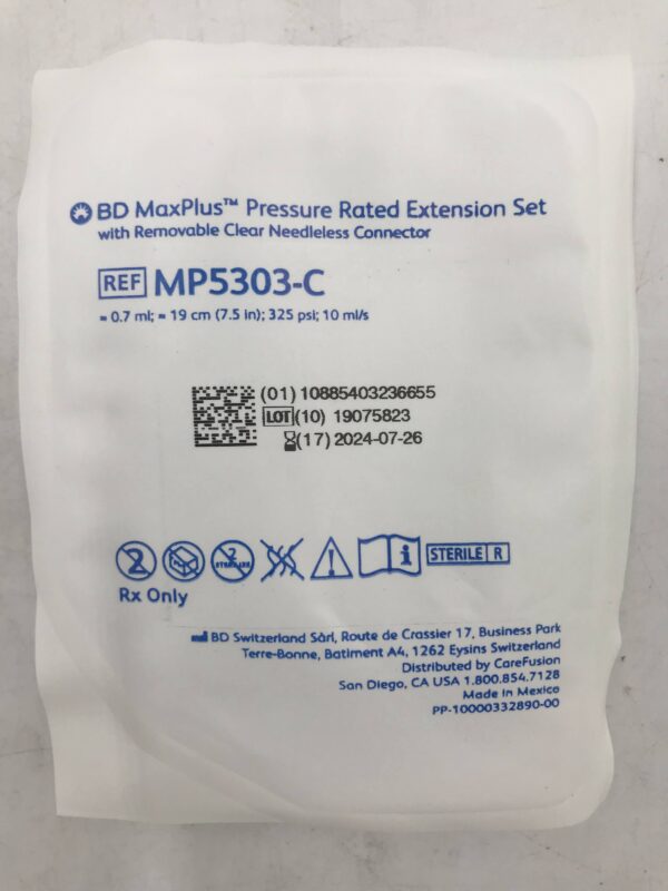 BD MP5303-C MaxPlus Pressure Rated Extension Set - GB TECH USA