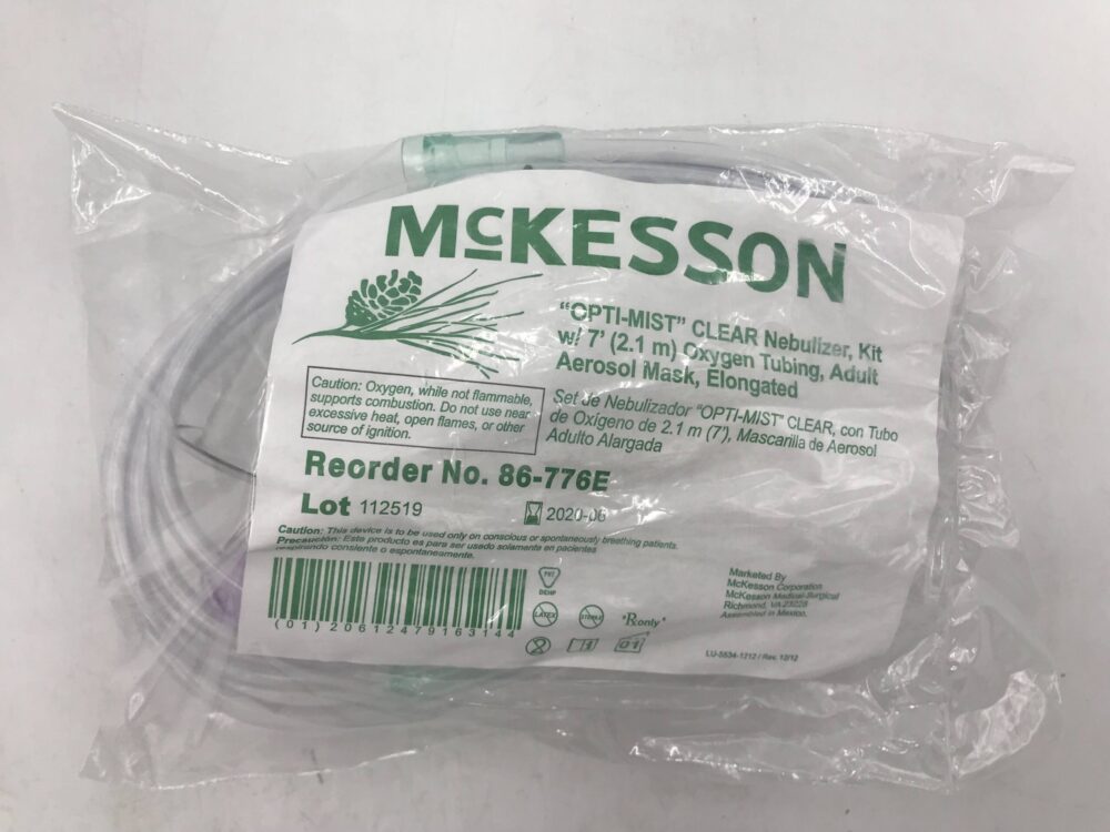 McKesson 86-776E Opti-Mist Clear Nebulizer Kit 7' Oxygen Tubing Adult ...