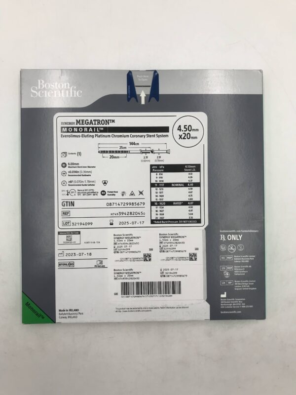 Boston Scientific 394282045 Synergy Megatron Monorail Coronary Stent ...