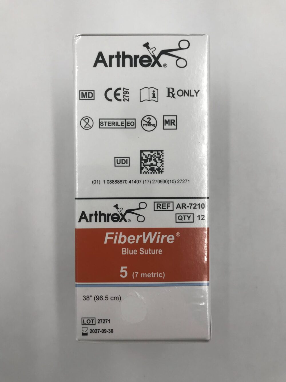 Arthrex AR-7210 FiberWire Blue Suture 5 (7metric) 38″ Braided Polyblend ...