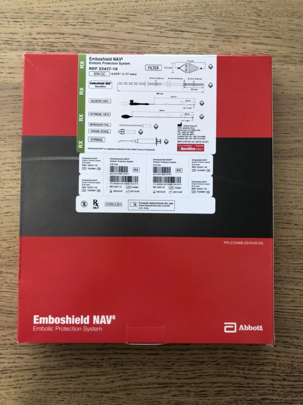 ABBOTT 22437-19 Emboshield NAV6 Embolic Protection System 2.5-4.8mm(X ...