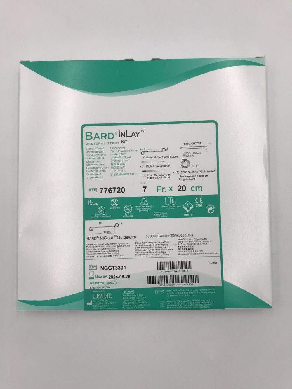 BARD 776720 InLay Ureteral Stent Kit 7F x 20cm (X) - GB TECH USA