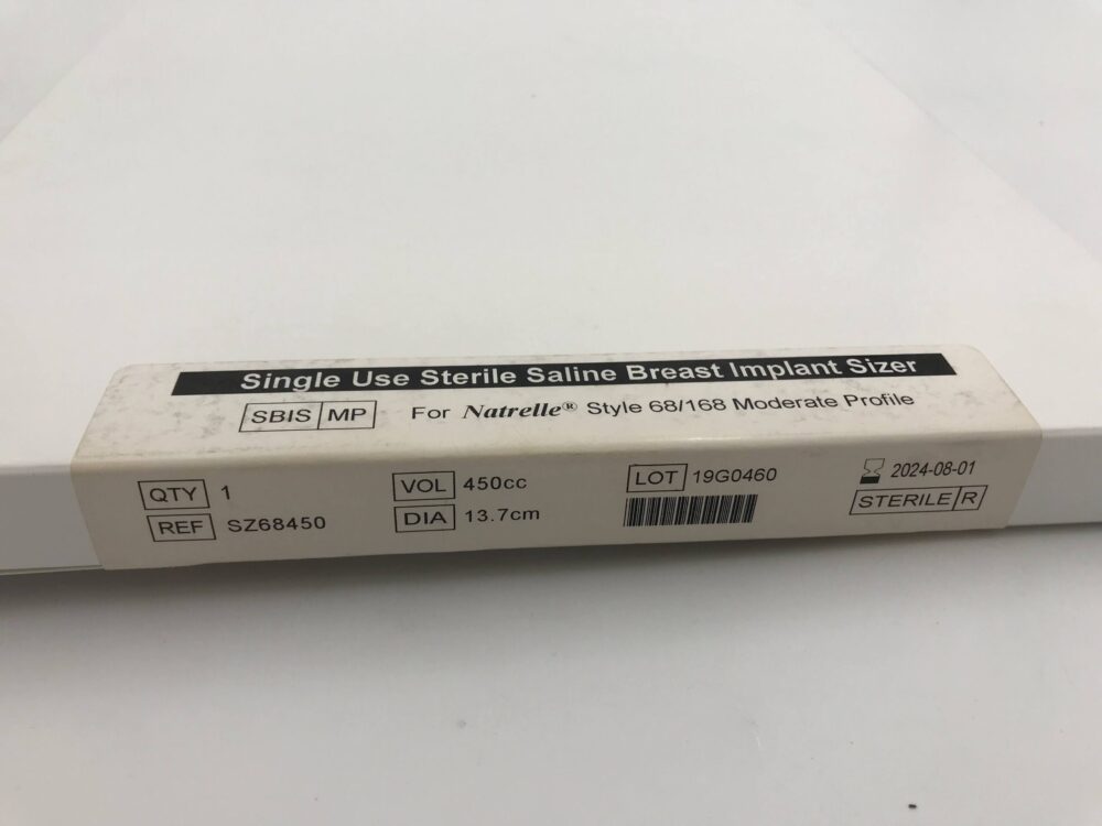 ALLERGAN SZ68450 Natrelle Style Single Use Saline Breast Implant Sizer ...