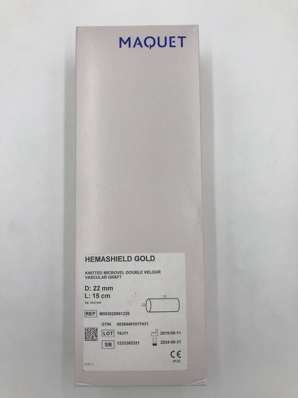 MAQUET M002020951220 Hemashield Gold Knitted Microvel Double Velour ...