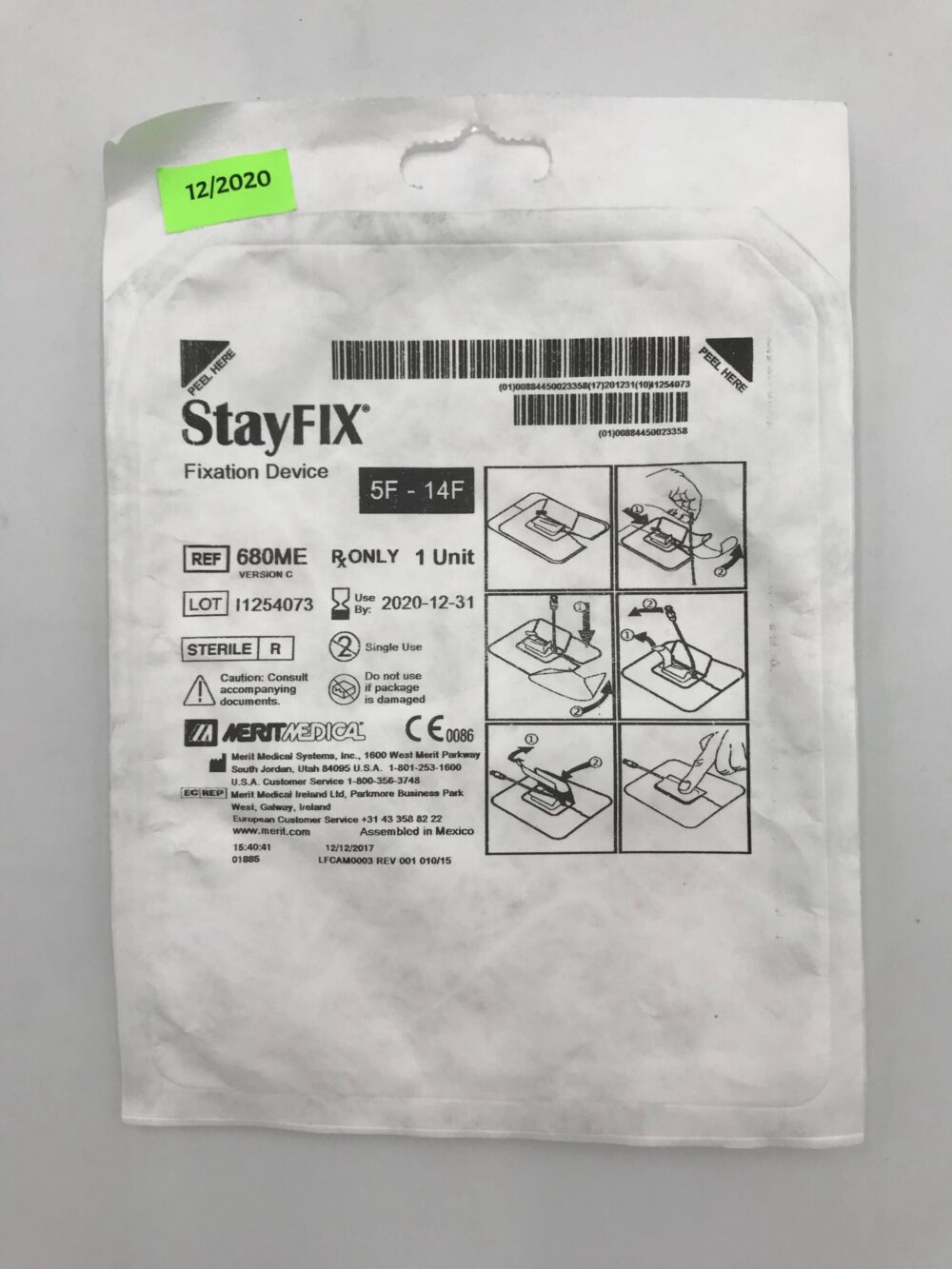 MERIT MEDICAL 680ME StayFIX Fixation Device 5F x 14F (X) - GB TECH USA