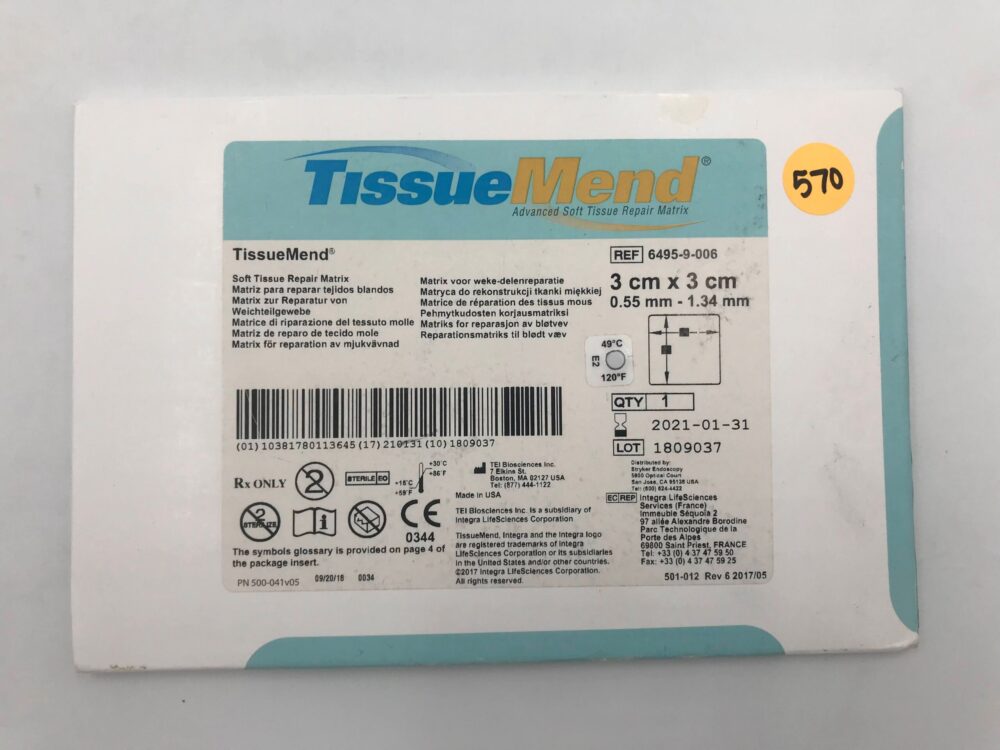 TEI BLOSCIENCES 6495-006 Tissue Mend, Soft Tissue Repair Matrix 3cm x ...
