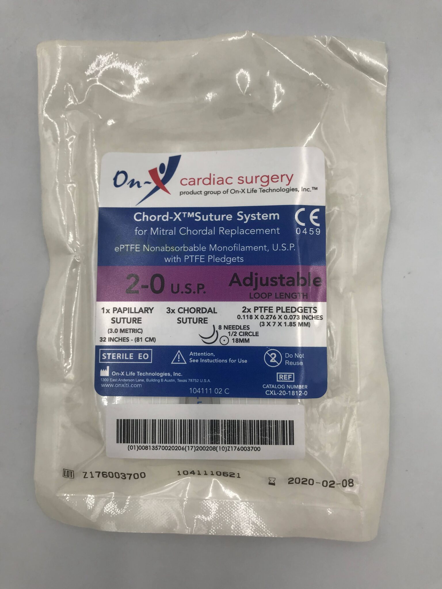 ON-X LIFE CXL-20-1812-0 Chord-X Suture System for Mitral Chordal ...