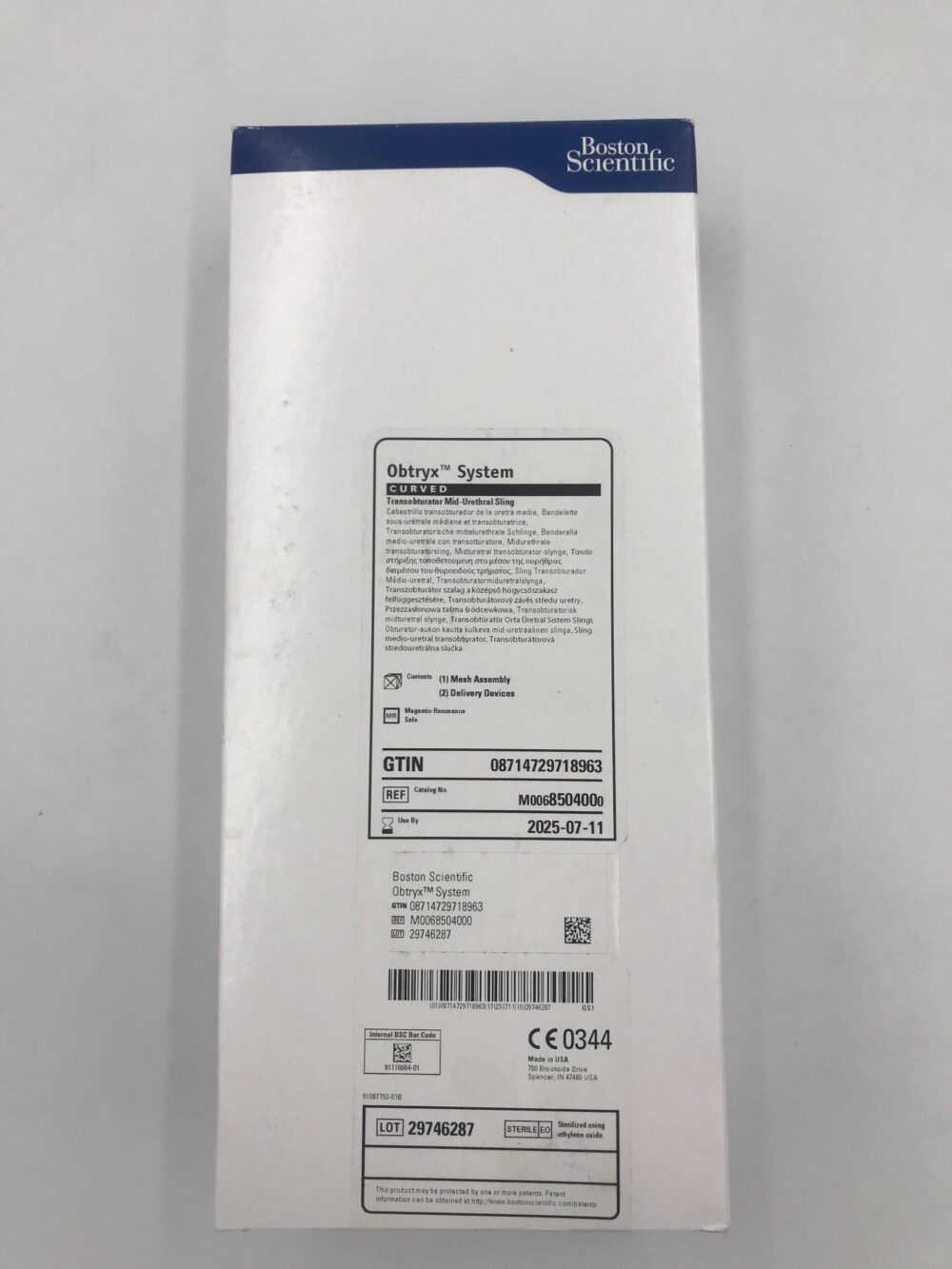 BOSTON SCIENTIFIC 850400 Obtryx System Curved Transobturator Mid ...