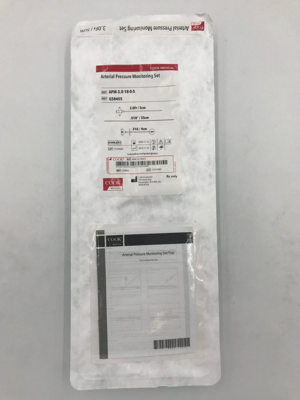 COOK G58405 Arterial Pressure Monitoring Set - GB TECH USA