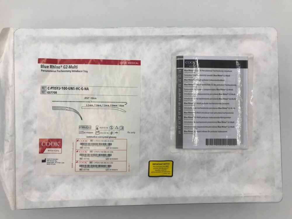 COOK G57708 Blue Rhino G2-Multi Percutaneous Tracheostomy Introducer ...