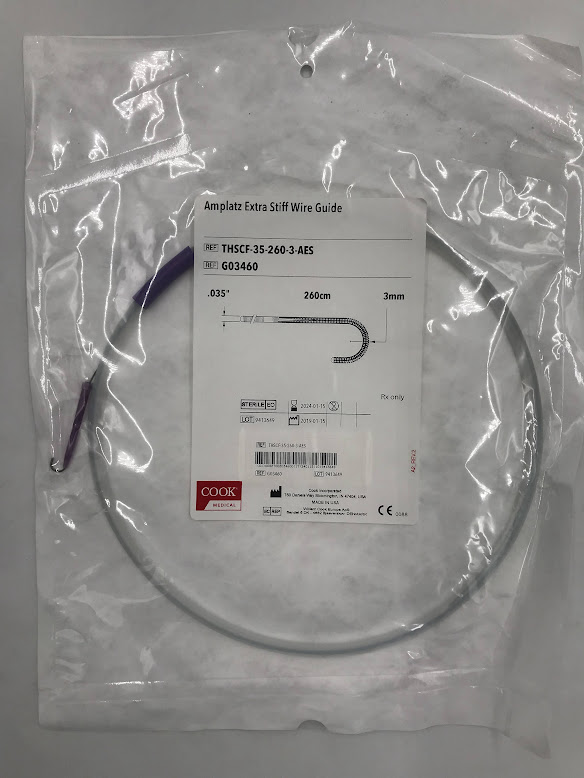 COOK G03460 Amplatz Extra Stiff Wire Guide .035" x 260cm x 3mm (X) - GB ...