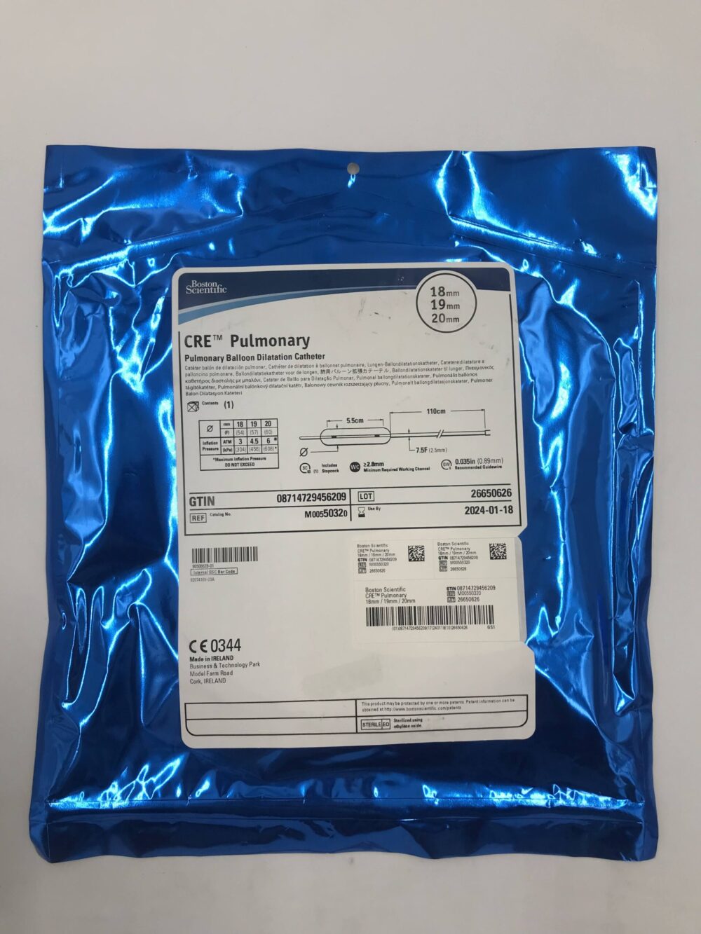 BOSTON SCIENTIFIC 5032 CRE Pulmonary Balloon Dilatation Catheter 7.5F x ...