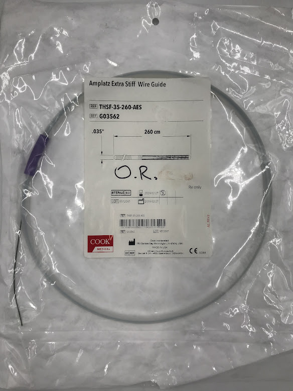 COOK G03562 Amplatz Extra Stiff Wire Guide .035″ x 260cm (X) - GB TECH USA