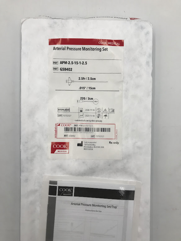 COOK G58402 Arterial Pressure Monitoring Set - GB TECH USA
