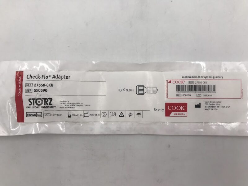COOK G50590 Karl Storz Check-Flo Adapter ID 9.0Fr - GB TECH USA