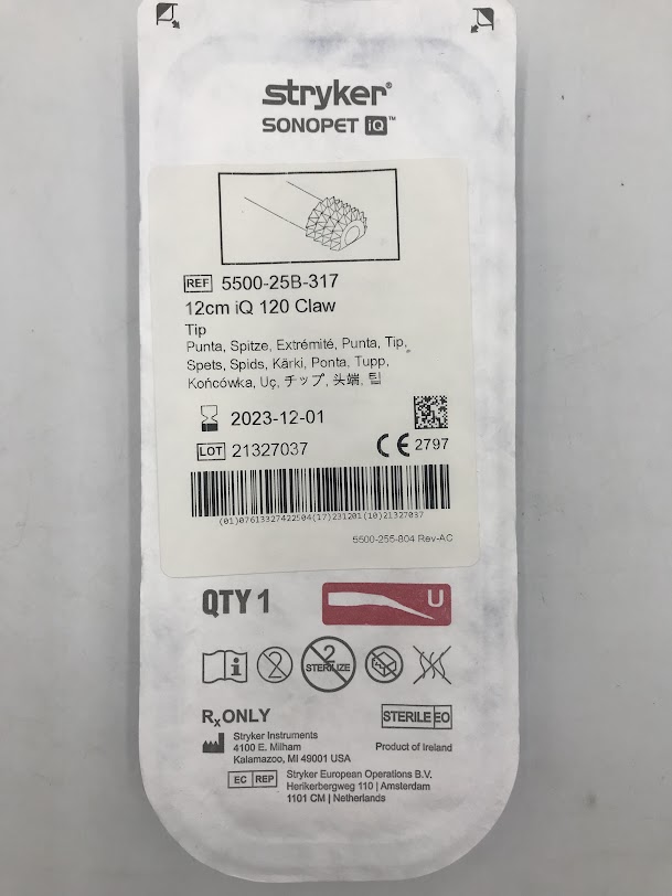 STRYKER 5500-25B-317 Sonopet iQ 120 Claw Tip 12cm (X) – GB TECH USA