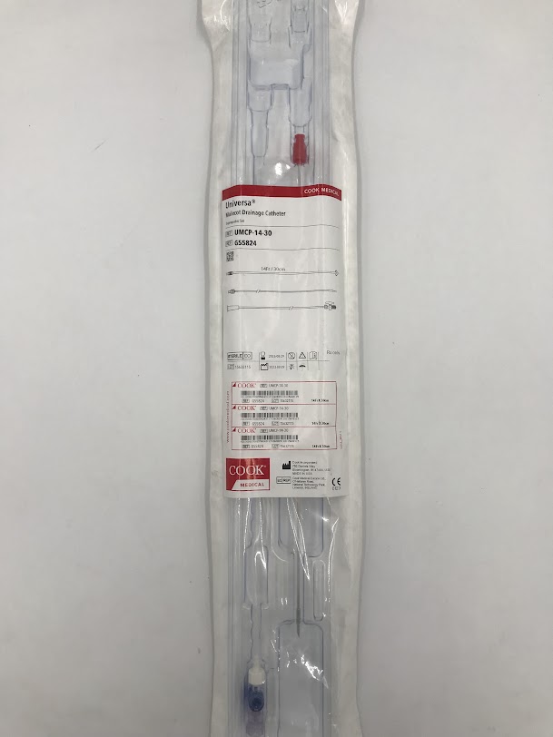 COOK G55824 Universa Malecot Drainage Catheter Suprapubic Set 14FR/30cm ...