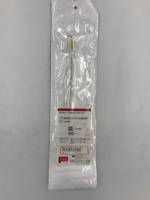 COOK G26992 Nester Embolization Coil 12mm x 14cm (X) - GB TECH USA