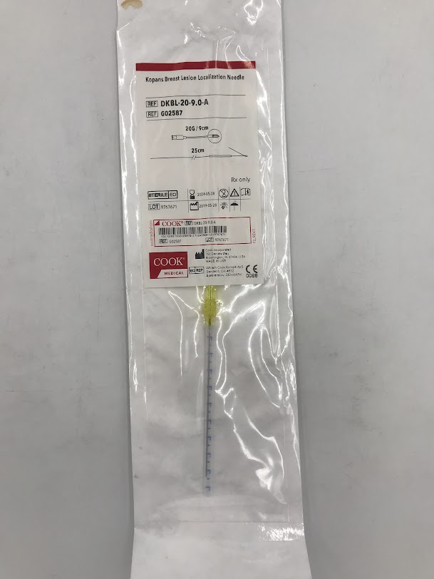 COOK G02587 Kopans Breast Lesion Localization Needle 20G x 9cm (X) - GB ...