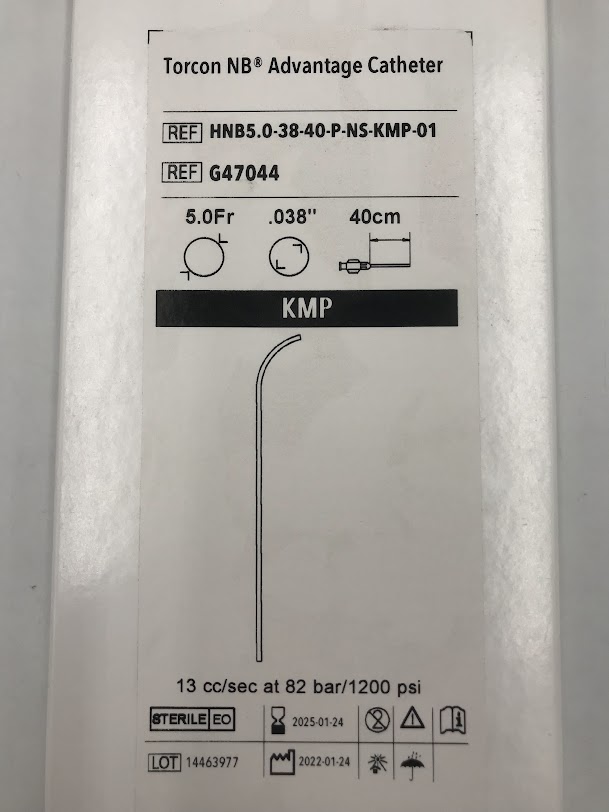 COOK G47044 Torcon NB Advantage Catheter KMP 5Fr, 40cm Angiographic ...