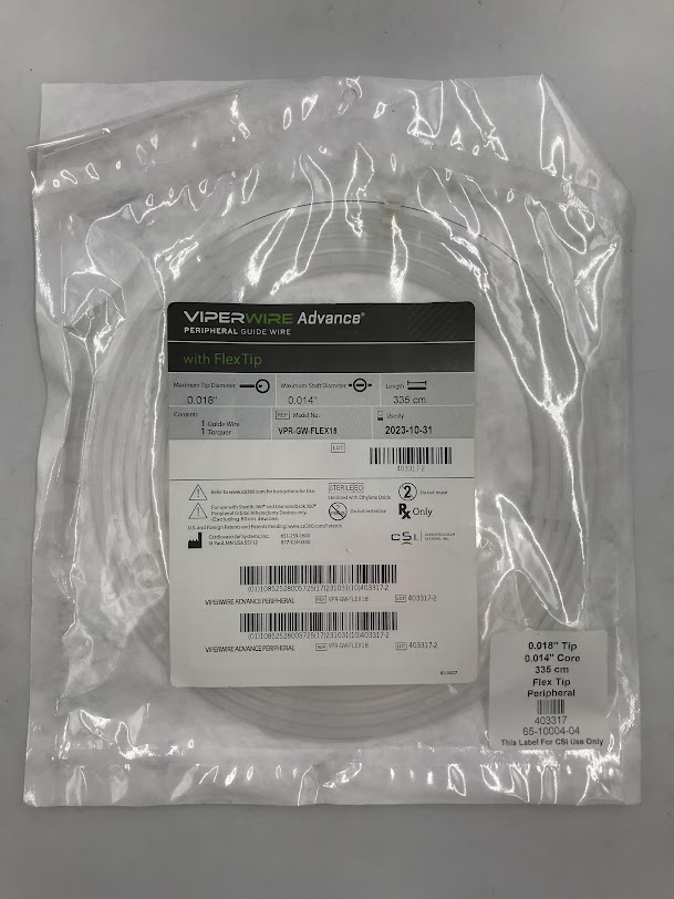 CARDIOVASCULAR SYSTEMS INC VPR-GW-FLEX18 ViperWire Advance Peripheral ...