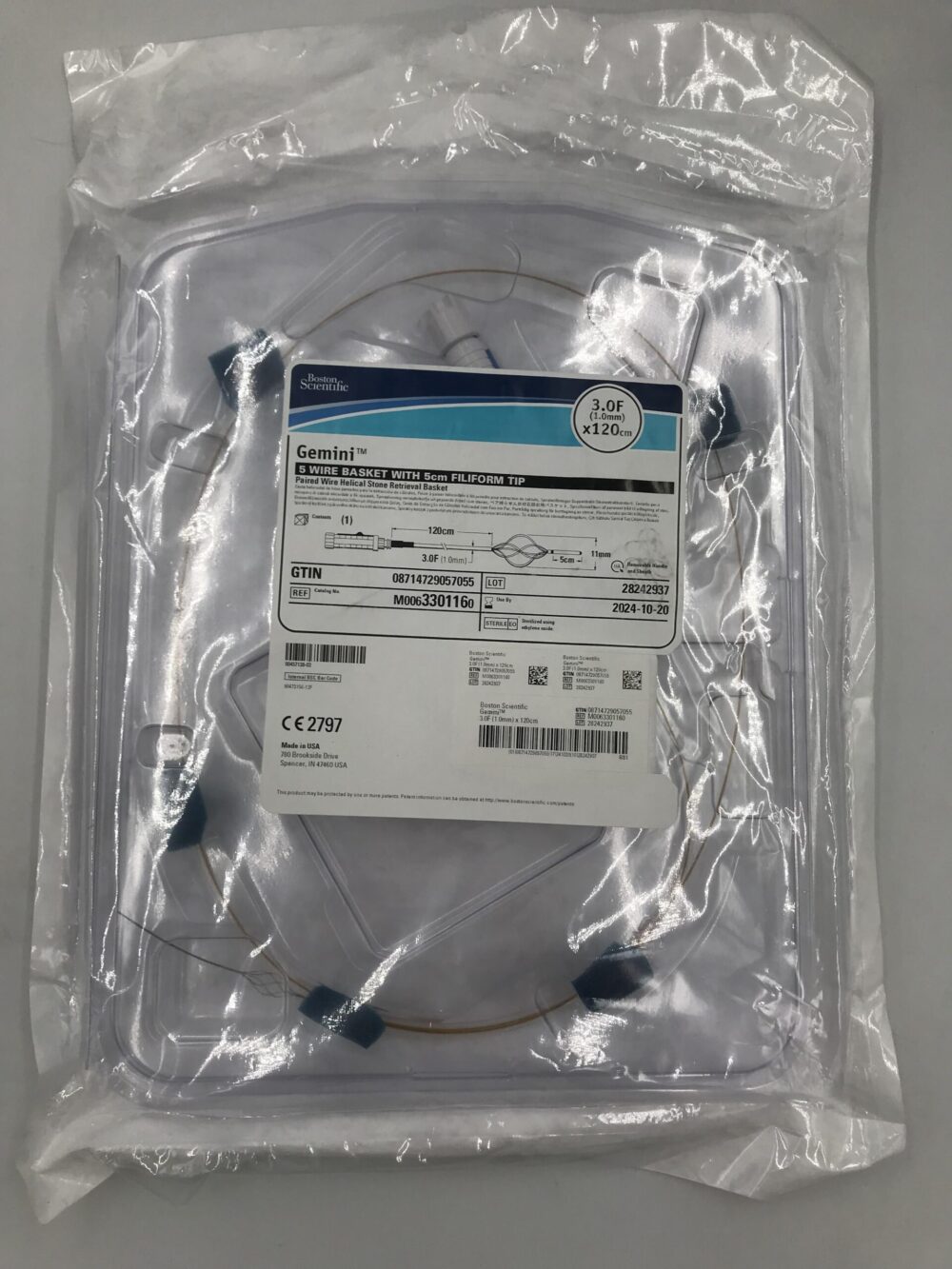 BOSTON SCIENTIFIC 330116 Gemini Pair Wire Helical Stone Retrieval 5 ...