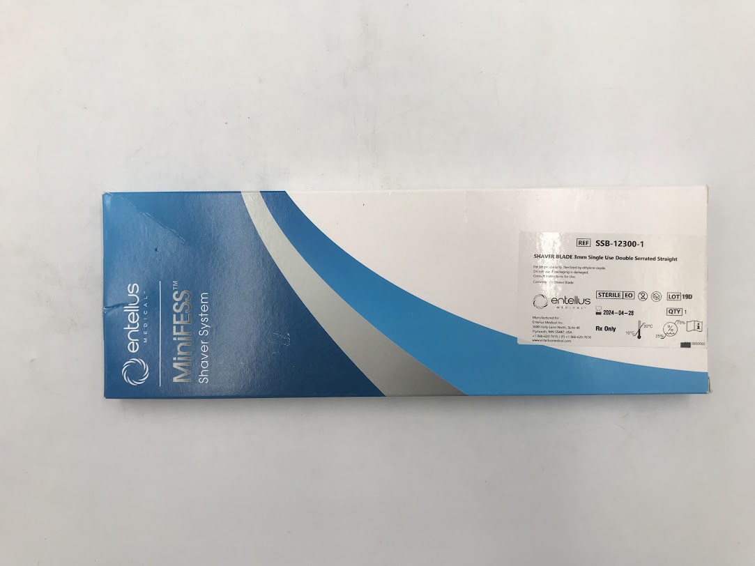 ENTELLUS MEDICAL SSB-12300-1 Shaver Blade 3mm Double Serrated Straight ...
