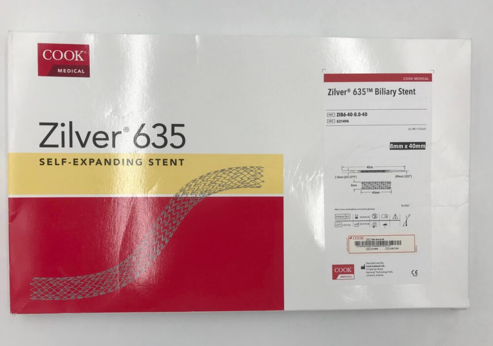 COOK G31494 Zilver 635 Biliary Self-Expanding Stent 8mm x 40mm (X) - GB ...