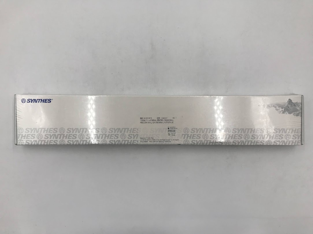 SYNTHES 04.003.657S Ti Lateral Entry Femoral Recon Nail-Ex LT 13mm x 380mm (X) - GB TECH USA
