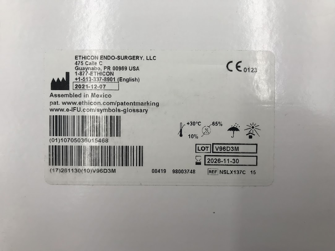 ETHICON NSLX137C Enseal X1 Tissue Sealer Curved Jaw 37cm Shaft Length ...