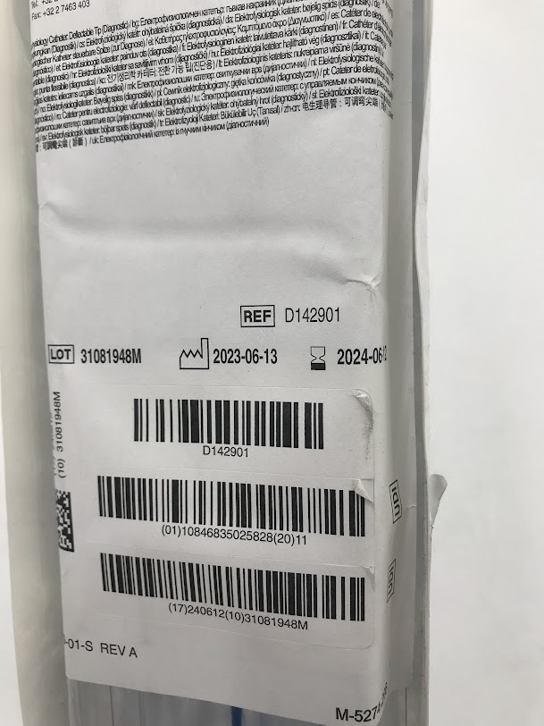 BIOSENSE WEBSTER D142901 Optrell Mapping Catheter w/TRUEref Technology ...