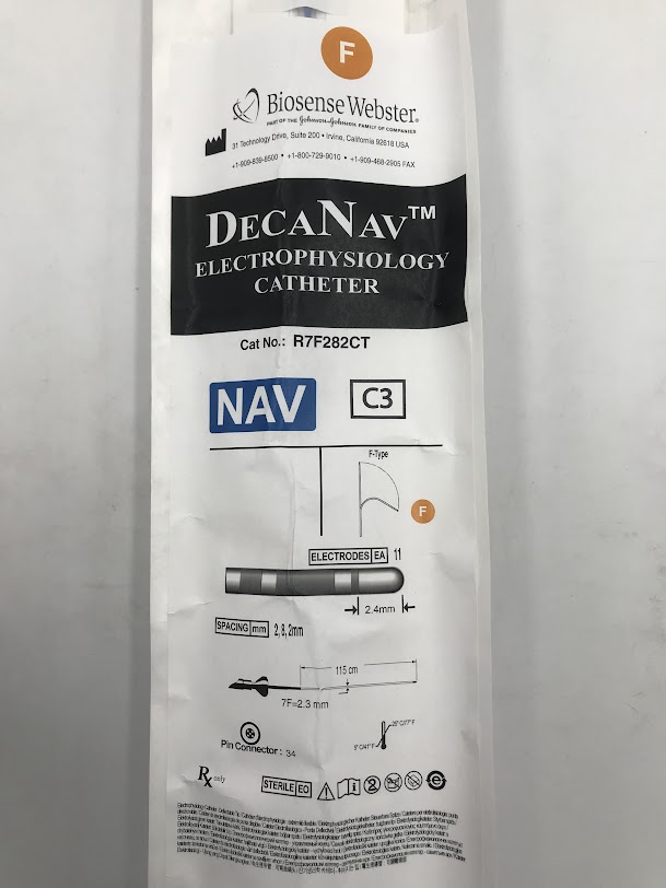 BIOSENSE WEBSTER R7F282CT DecaNav Electrophysiology Catheter NAV C3 7F ...