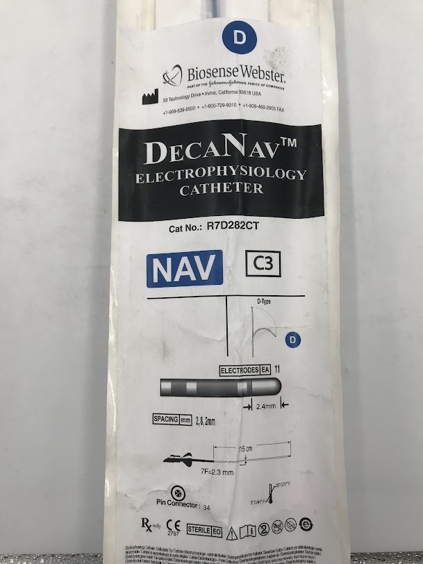 BIOSENSE WEBSTER R7D282CT DecaNav Electrophysiology Catheter NAV C3 7F ...