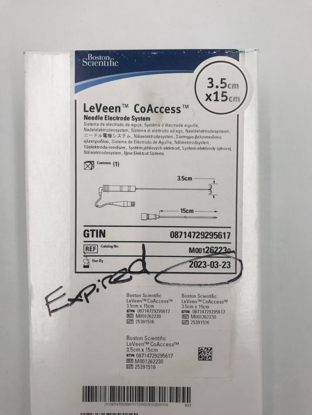 BOSTON SCIENTIFIC 26223 LeVeen CoAccess Needle Electrode System 3.5cm x ...