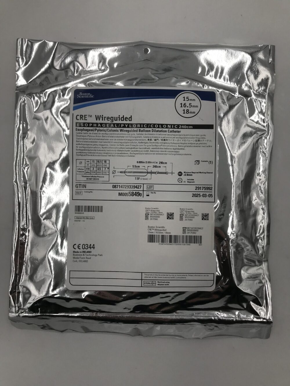 BOSTON SCIENTIFIC 5849 CRE Esophageal/Pyloric/ Wireguided Balloon ...