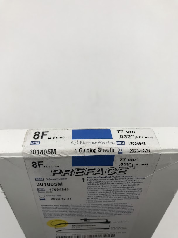 BIOSENSE WEBSTER 301805M Preface Guiding Sheath 8F Multipurpose 77cm ...