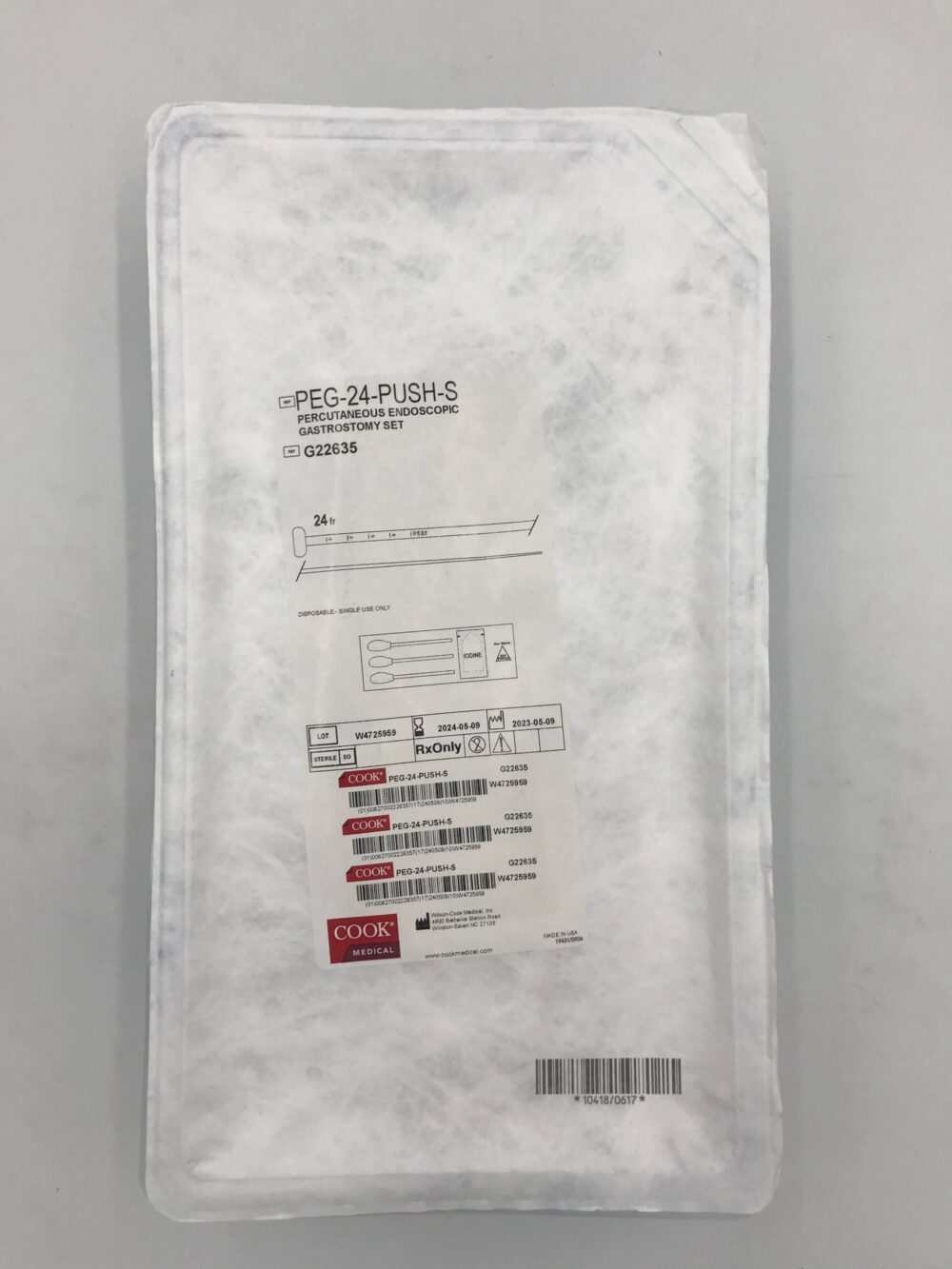 COOK G22635 Percutaneous Endoscopic Gastrostomy Set 24F (X) – GB TECH USA