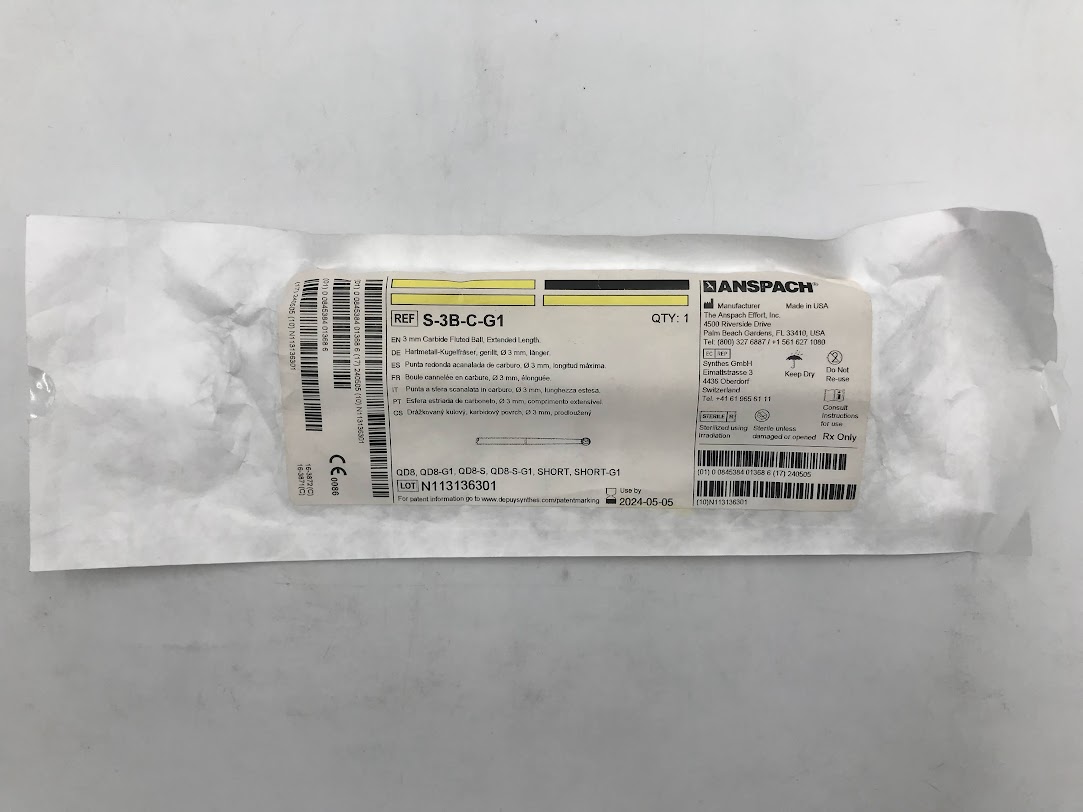 ANSPACH S-3B-C-G1 Carbide Fluted Ball Extended Length 3mm (X) - GB TECH USA