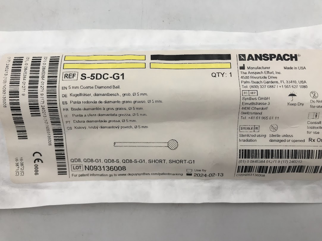 ANSPACH S-5DC-G1 Coarse Diamond Ball 5mm (X) - GB TECH USA