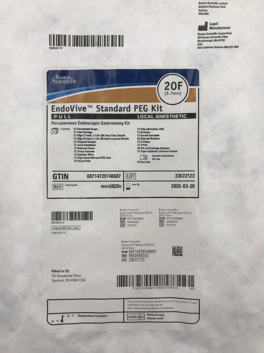 BOSTON SCIENTIFIC 6820 EndoVive Standard PEG Pull, Percutaneous ...